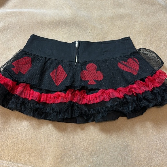 Tripp nyc | Skirts | Tripp Nyc Skirt Black And Red Spade Heart Club ...